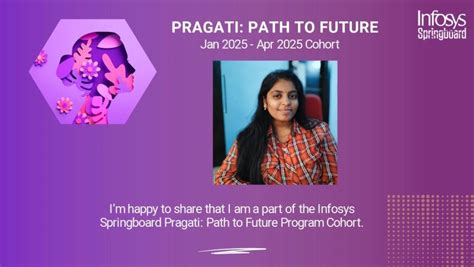 I am thrilled to share that I am part of the 𝐈𝐧𝐟𝐨𝐬𝐲𝐬 𝐒𝐩𝐫𝐢𝐧𝐠𝐛𝐨𝐚𝐫𝐝 𝐏𝐫𝐚𝐠𝐚𝐭𝐢: 𝐏𝐚𝐭𝐡 𝐭𝐨 𝐅𝐮𝐭𝐮𝐫𝐞 Program ...