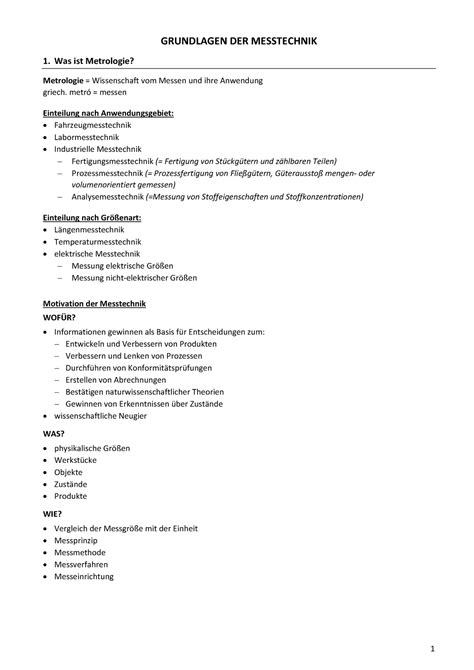 Grundlagen Der Messtechnik Zusammenfassung Warning Tt Undefined