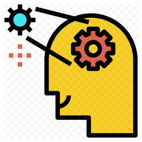 Logic Thinking Icon Download In Colored Outline Style