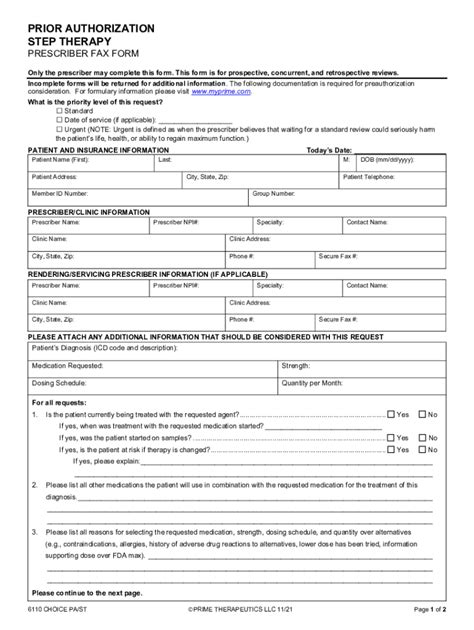 Fillable Online Copay Waiver Prior Authorization Request Prescriber