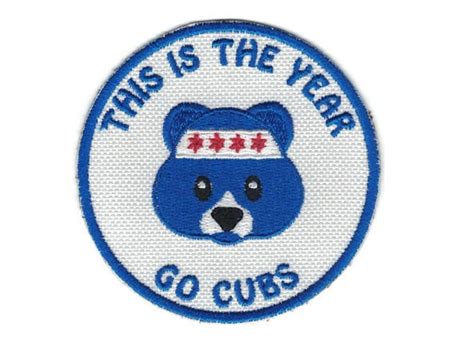 Chicago Cubs Patch Bear Patch Chicago Patch Cubs Fan Iron On Patch Baseball Patch Etsy