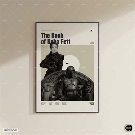 The Book Of Boba Fett Retro Movie Poster Midcentury Modern Etsy