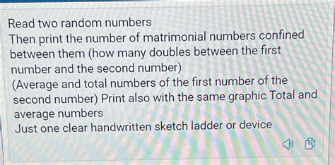 Solved Read Two Random NumbersThen Print The Number Of Chegg Com