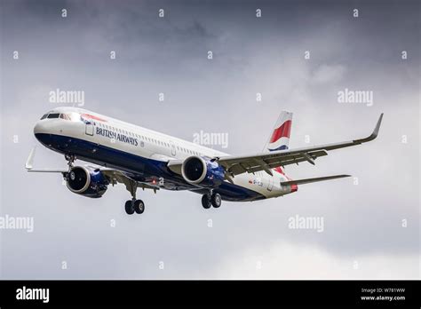 British Airways Airbus A321 Neo Registration G Neou Landing On August
