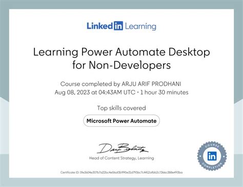 Arju Arif Prodhani On Linkedin Certificate Of Completion