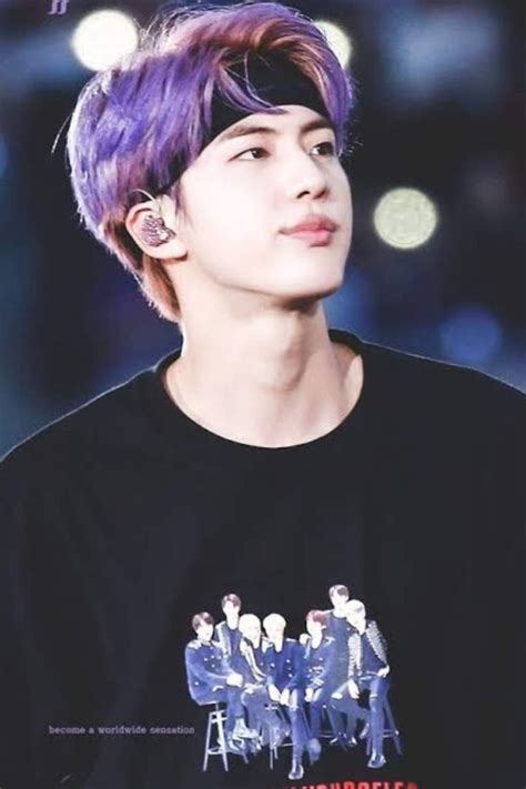 Jin Purple Hair Bts Hair Colors Jin Photo Kim Seokjin