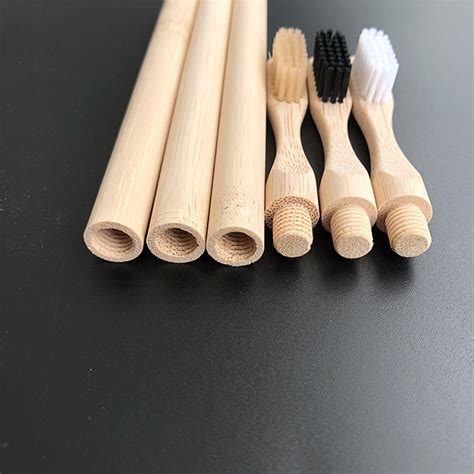 Charcoal Reusable Bamboo Toothbrush With Replaceable Detachable Heads