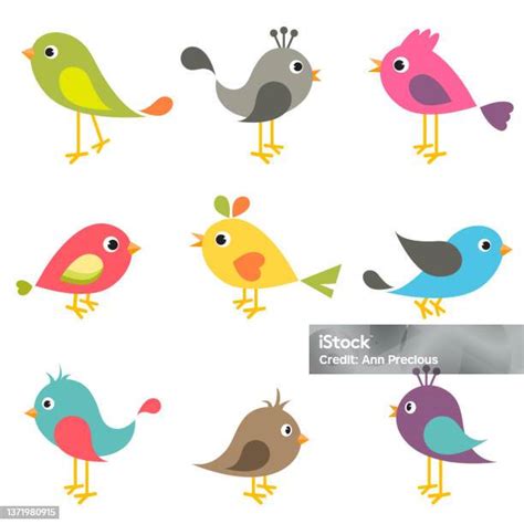 세트마다 색상화 새 가금류에 대한 스톡 벡터 아트 및 기타 이미지 가금류 가축 개체 그룹 Istock