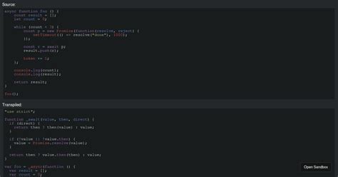 Babel Playground Codesandbox