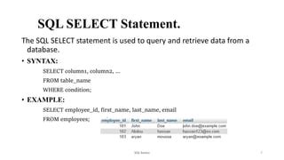 Sql Basics Pptx