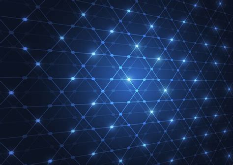 Premium Vector Abstract Technology Blue Hexagons Pattern Background