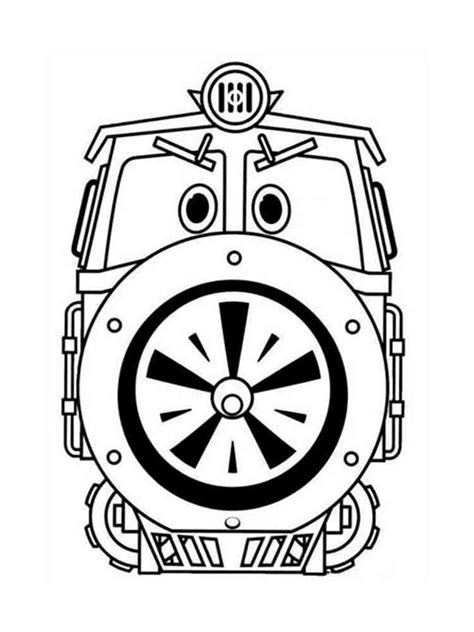 Robot Trains Coloring Pages