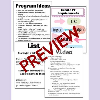 AP CSP Create Performance Task Help Book By Mrs O Is Mother Math