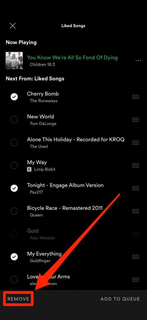 how to clear spotify queue on pc mobile