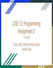 Pa Cse Programming Assignment Pdf Cse Programming Assignment Focus