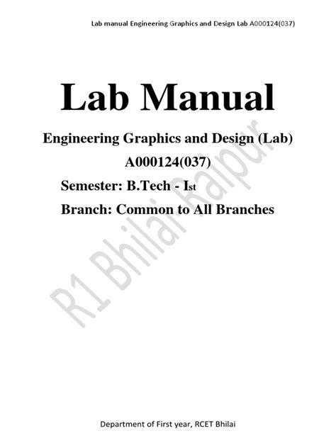 Edg Lab Manual 1 6 Pdf Computer Aided Design Technical Drawing