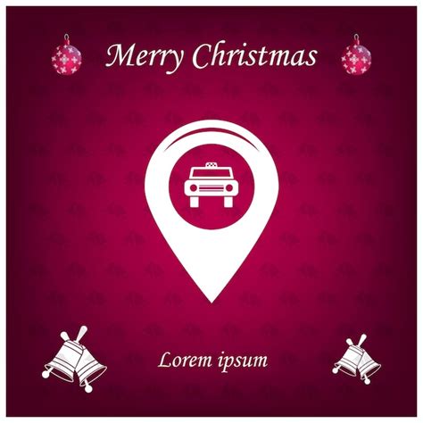 Premium Vector Map Pointer With Car Icon Vector Illustration