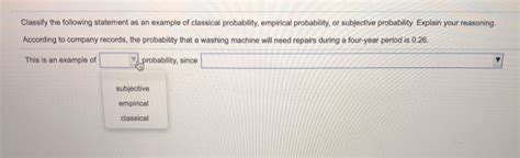 Solved Classify The Following Statement As An Example Of