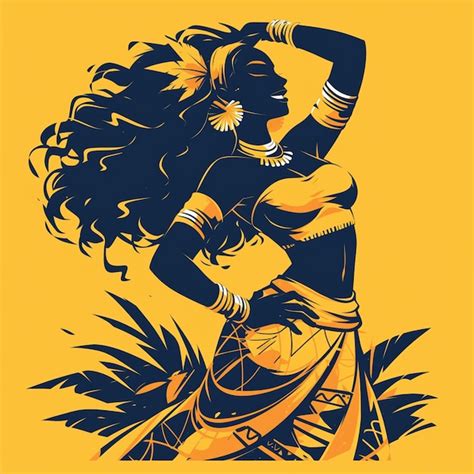 Une Femme Congolaise En Tenue Traditionnelle De Danseuse De Soukous Vecteur Premium Généré à