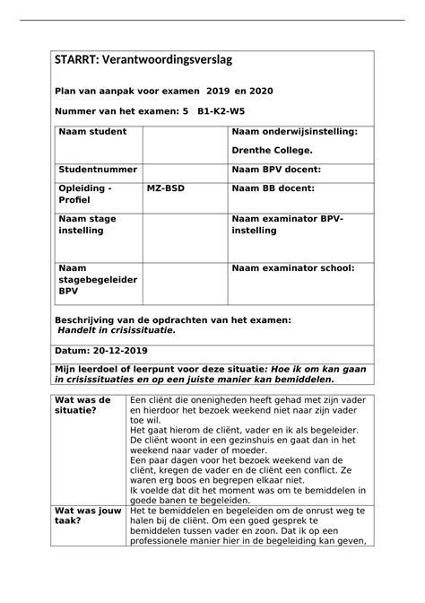 Samenvatting Evalueert De Geboden Ondersteuning B1 K1 W7 B1 K1 W5