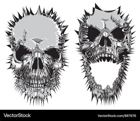 Stylized Skulls Royalty Free Vector Image VectorStock