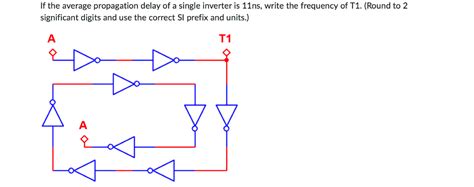 Solved If the average propagation delay of a single inverter | Chegg.com