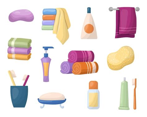 Premium Vector Bathroom Accessories A Set Of Personal Hygiene Items