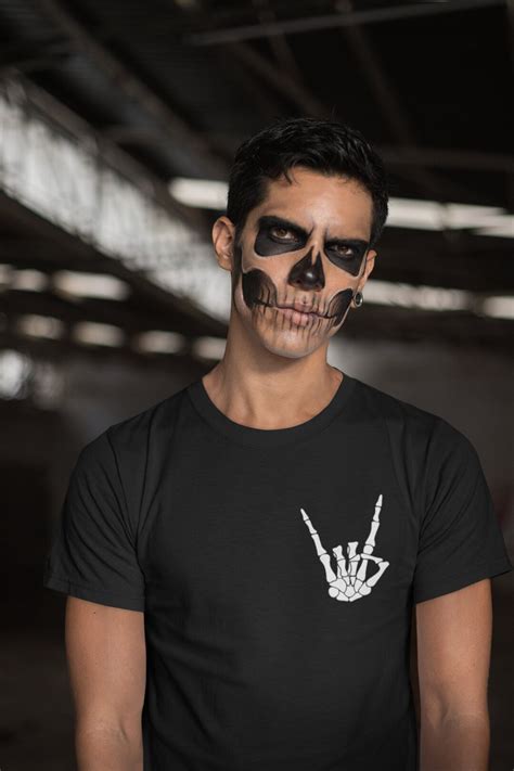 Skeleton Hand Shirt Halloween Shirt Skeleton Rock Shirt Halloween