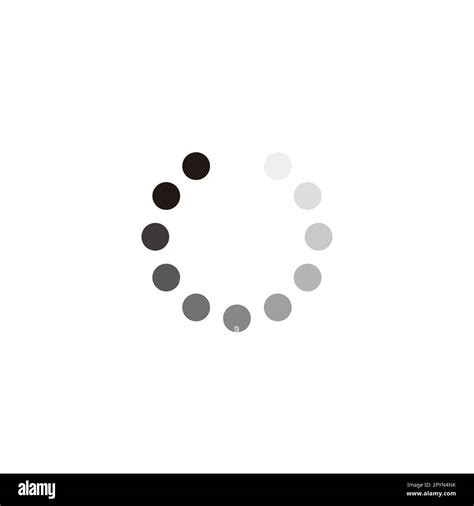 Loading Circles Rounded Geometric Simple Symbol Logo Vector Stock