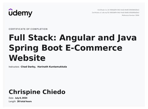 Chrispine Chiedo On Linkedin Udemy Java Springboot Angular