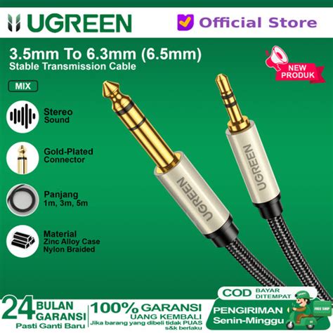 Jual UGREEN Kabel Audio Aux Mm To Mm Stereo Audio TRS Stereo Jakarta Pusat UGREEN