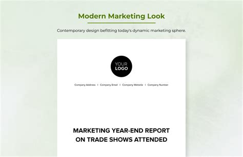 marketing year end report on trade shows attended template in word pdf