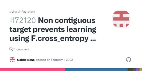 Non Contiguous Target Prevents Learning Using Fcrossentropy On Gpu