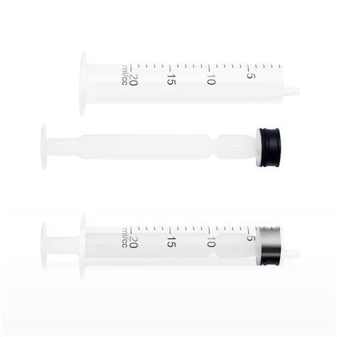 Premium Vector Realistic Syringe Isolated On White Background