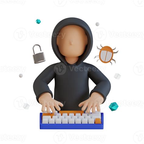 Hacker Cyber Security 3d Illustrations 27049594 Png