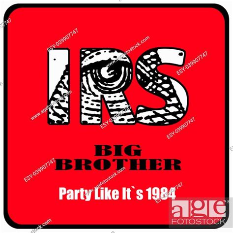 warning big brother is watching you red sign with eye in a keyhole
