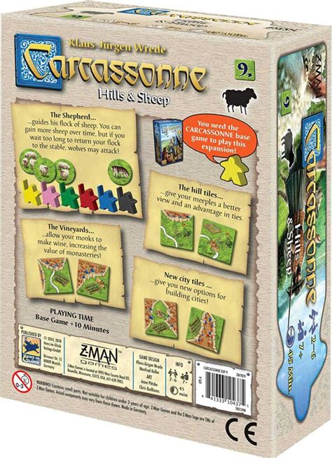 Carcassonne - Hills & Sheep (Expansion) Board Game - Asmodee Nordics