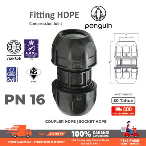 Jual Fitting Pipa Hdpe Coupler Socket 4 Inci 110 Mm Shopee Indonesia