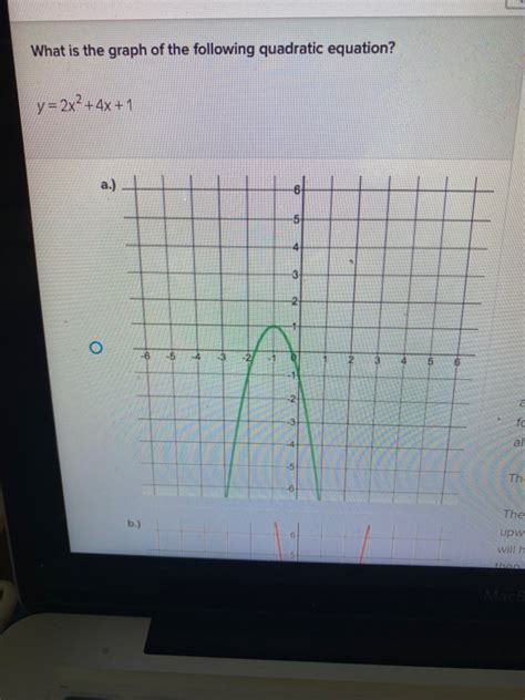 solved what is the graph of the following quadratic