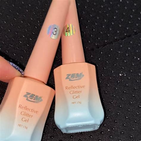 Esmalte 15ml Em Gel Glitter Reflexivo 15ml Brilho Cor Gel Unha UV