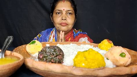 EATING PHANA BHAT DIFFERENT TYPES BHORTA GHEE BENGALI LANCE EATING YouTube