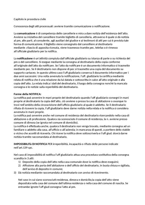 Riassunto Procedura Civile Sassani Docsity