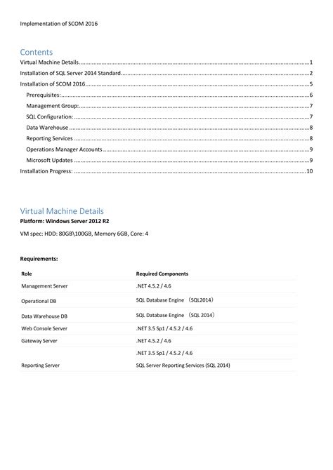 Implementation Of Scom 2016 Pdf Databases Computer Software And Applications