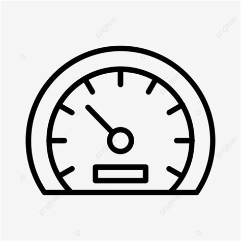 Speedometer Line Icon Vector Performance Seo Speed Png And Vector