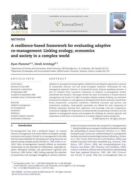 Pdf A Resilience Based Framework Dokumentips