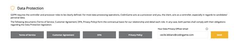 Configure Data Protection Coderpad Screen Docs
