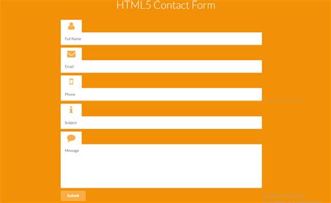 12 Best Free Html5 Contact Form And Contact Us Page Templates In 2022