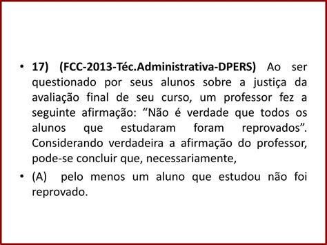 Ppt Lista 01 RaciocÍnio LÓgico MatemÁtica Concurso Trf 3ª RegiÃo