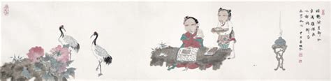 39 谢晓虹 《绿艳闲且静》纸本水墨 138×35cm 2014年大图武汉荣宝斋画廊主页雅昌艺术网