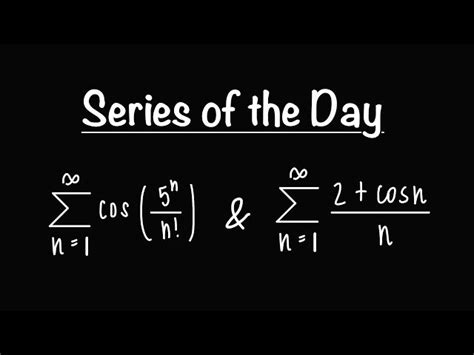Free Video Infinite Series Involving Cosine Two Problem Solutions